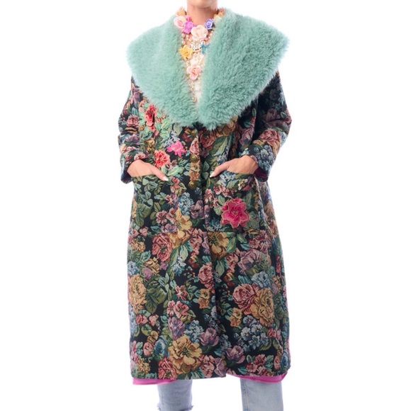 Aratta | Jackets & Coats | Aratta Isabel Floral Trench Coat With Green ...
